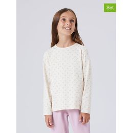 name it 2er-Set: Pyjamas in Rosa/ Creme - 37% | Gr&ouml;&szlig;e 122/128 | Kinder-waesche