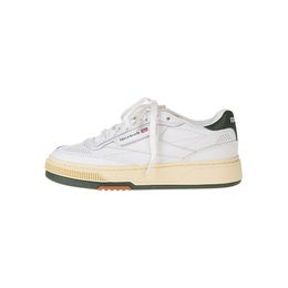 Reebok Leder-Sneakers "Club C Vintage" in Wei&szlig;/ Khaki - 57% | Gr&ouml;&szlig;e 40 | Damen-sneakers