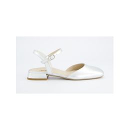Paul Green Leder-Slingballerinas in Silber - 41% | Gr&ouml;&szlig;e 41 | Damen-ballerinas