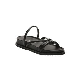 Les BAGATELLES Leder-Pantoletten "Abhirami" in Schwarz - 52% | Gr&ouml;&szlig;e 40 | Damen-pantoletten