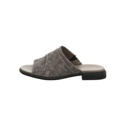 Think! Leder-Pantoletten in Grau - 60% | Gr&ouml;&szlig;e 39 | Damen-pantoletten