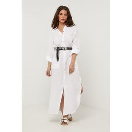 Le Monde du Lin Leinen-Kleid in Wei&szlig; - 70% | Gr&ouml;&szlig;e 38/40 | Damen-kleider