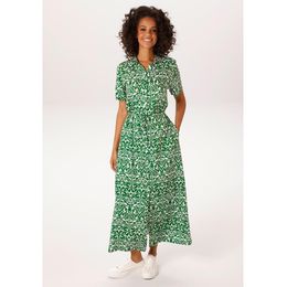 Aniston Kleid in Gr&uuml;n/ Wei&szlig; - 36% | Gr&ouml;&szlig;e 48 | Damen-kleider