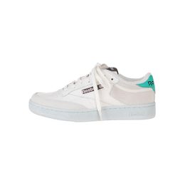 Reebok Leder-Sneakers "Club C Revenge" in Wei&szlig;/ T&uuml;rkis - 58% | Gr&ouml;&szlig;e 39 | Damen-sneakers