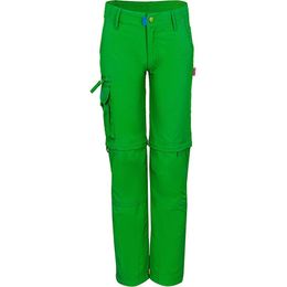 Trollkids Zipp-Off-Trekkinghose "Oppland" - Slim fit - in Gr&uuml;n - 45% | Gr&ouml;&szlig;e 158 | Kinderhosen