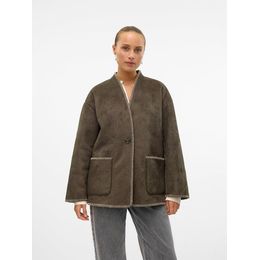 V&eacute;ro Moda Vero Moda Kunstlederjacke "VMLIVA" in Braun - 80% | Gr&ouml;&szlig;e XS | Damenjacken