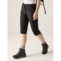 Regatta Funktions-Caprihose "Xert Stretch" in Schwarz - 66% | Gr&ouml;&szlig;e 34 | Damen-sporthosen