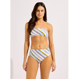 Seafolly Bikini-Hose in Wei&szlig;/ Hellblau/ Rosa - 63% | Gr&ouml;&szlig;e L | Damen-bademode