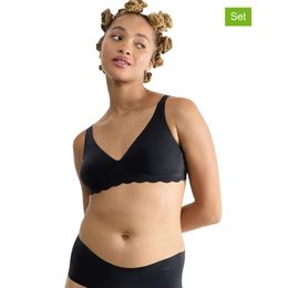 Sloggi 2er-Set: Soft-BHs "Zero Microfibre 2.0" in Schwarz - 32% | Gr&ouml;&szlig;e XL | Damen-bhs
