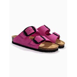 BAYTON Leder-Pantoletten "Alicante" in Pink - 60% | Gr&ouml;&szlig;e 41 | Damen-pantoletten