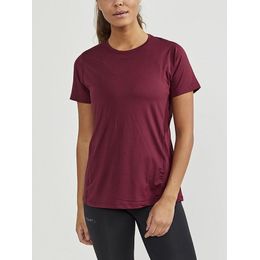 Craft Trainingsshirt "ADV Core Essence" in Bordeaux - 52% | Gr&ouml;&szlig;e S | Damen-outdoor-tops-shirts