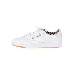 Reebok Leder-Sneakers "Club C 85 Vintage" in Wei&szlig;/ Hellbraun - 57% | Gr&ouml;&szlig;e 37,5 | Damen-sneakers