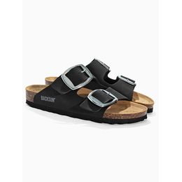 BACKSUN Leder-Pantoletten "Londrina" in Schwarz - 57% | Gr&ouml;&szlig;e 39 | Damen-pantoletten