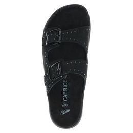 Caprice Leder-Pantoletten in Schwarz - 34% | Gr&ouml;&szlig;e 38 | Damen-pantoletten