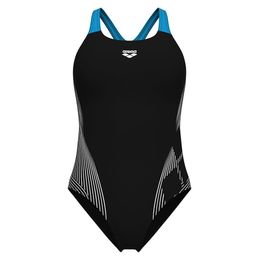 arena Badeanzug in Schwarz/ Blau - 55% | Gr&ouml;&szlig;e 44 | Damen-bademode