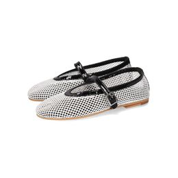 Melvin & Hamilton MELVIN & HAMILTON Leder-Ballerinas in Wei&szlig;/ Schwarz - 48% | Gr&ouml;&szlig;e 39 | Damen-ballerinas