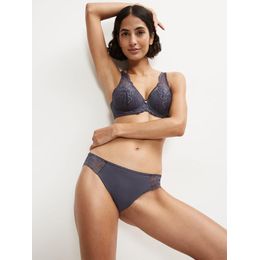 Triumph Slip "Wild Peony Florale" in Anthrazit - 45% | Gr&ouml;&szlig;e 38 | Damen-unterteile