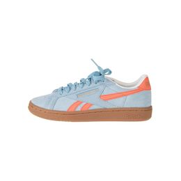 Reebok Leder-Sneakers "Club C Ground" in Hellblau/ Orange - 39% | Gr&ouml;&szlig;e 39 | Damen-sneakers