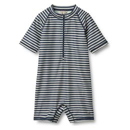Wheat Badeoverall "Cas" in Dunkelblau/ Beige - 55% | Gr&ouml;&szlig;e 98 | Kinder-bademode