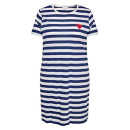 Only Carmakoma Kleid in Wei&szlig;/ Dunkelblau - 15% | Gr&ouml;&szlig;e S-42/44 | Damen-kleider