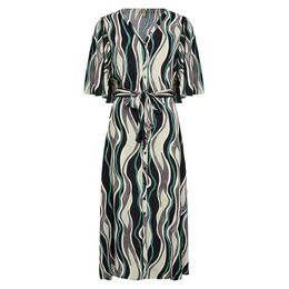 soyaconcept Kleid "Cammi" in Schwarz/ Hellgr&uuml;n/ Grau - 55% | Gr&ouml;&szlig;e S | Damen-kleider