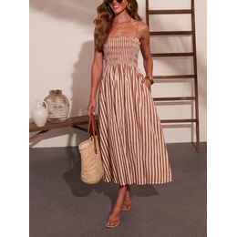 Milan Kiss Kleid in Nougat/ Creme - 60% | Gr&ouml;&szlig;e L | Damen-kleider