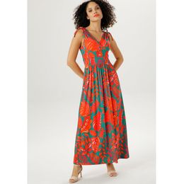 Aniston Kleid in Rot/ Gr&uuml;n - 61% | Gr&ouml;&szlig;e 38 | Damen-kleider