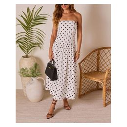 Milan Kiss Kleid in Wei&szlig;/ Schwarz - 60% | Gr&ouml;&szlig;e L | Damen-kleider