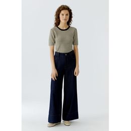 Oui Pullover in Wei&szlig;/ Khaki - 70% | Gr&ouml;&szlig;e 38 | Damen-pullover-cardigans