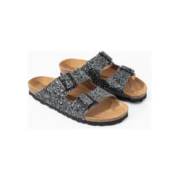 Sunbay Pantoletten "Trefle" in Anthrazit - 56% | Gr&ouml;&szlig;e 36 | Damen-pantoletten
