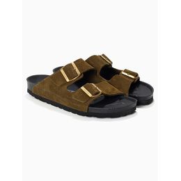 BAYTON Leder-Pantoletten "Atlas" in Khaki - 58% | Gr&ouml;&szlig;e 38 | Damen-pantoletten