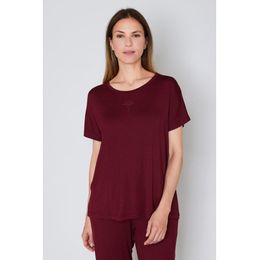 Joop! Bodywear Pyjama-Oberteil in Bordeaux - 52% | Gr&ouml;&szlig;e 36 | Damen-loungewear