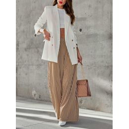 Milan Kiss Marlenehose in Braun/ Creme - 62% | Gr&ouml;&szlig;e M | Damenhosen