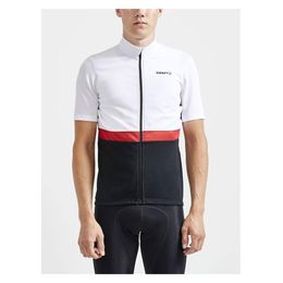 Craft Fahrradtrikot "Core Endur" in Wei&szlig;/ Schwarz - 47% | Gr&ouml;&szlig;e M | Herren-sportshirts