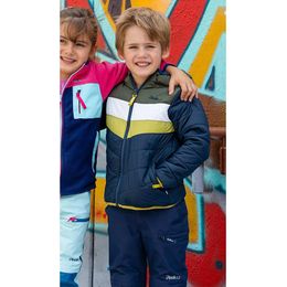 Peek U Ganzjahres-Steppjacke "Baz" in Dunkelblau/ Khaki/ Wei&szlig; - 37% | Gr&ouml;&szlig;e 92 | Kinderjacken