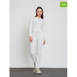 BGN 2tlg. Outfit in Hellgrau - 84% | Gr&ouml;&szlig;e 38 | Damen-pullover-cardigans