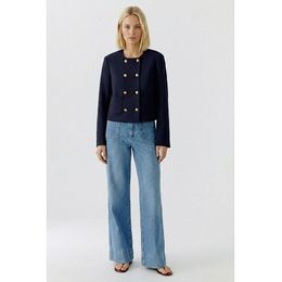 Oui Blouson in Dunkelblau - 77% | Gr&ouml;&szlig;e 44 | Damen-pullover-cardigans