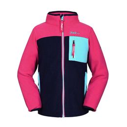 Peek U Fleecejacke "Wave" in Pink/ Dunkelblau/ T&uuml;rkis - 55% | Gr&ouml;&szlig;e 104 | Kids-fleecejacken-fleecepullover