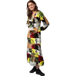WITT WEIDEN Kleid in Schwarz/ Camel/ Gelb - 65% | Gr&ouml;&szlig;e 38 | Damen-kleider