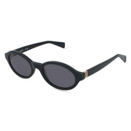 Liu Jo LJ827S | Damen-Sonnenbrille | Fassung: Vollrand, Oval, Acetat, Schwarz | Glasfarbe: Grau