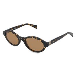 Liu Jo LJ827S | Damen-Sonnenbrille | Fassung: Vollrand, Oval, Acetat, Braun Mehrfarbig | Glasfarbe: Grau