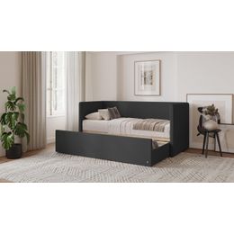 BRUNO Flexibett 80x200 in Schwarz | Tagesbett inkl. Matratze & Lattenrost