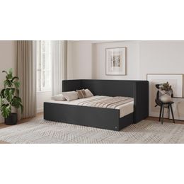 BRUNO Flexibett 160x200 in Schwarz | Tagesbett inkl. Matratze & Lattenrost
