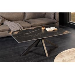 Riess Ambiente Moderner Couchtisch GALAXIE 100cm Aurora Oro schwarz gold sand Keramik Riess-Ambiente Sofatisch Wohnzimmertisch rechteckig