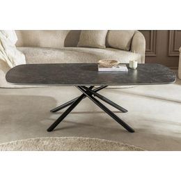 Riess Ambiente Design Couchtisch OSAKA 110cm anthrazit Keramik schwarz Metall mit Sterngestell Riess-Ambiente Sofatisch Wohnzimmertisch rechteckig Modern