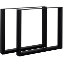 CLP Tischbein, Schwarz, Metall, 80x72x8 cm, Esszimmer, Tische, Esstische, Tischsysteme