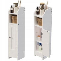 Badezimmerschrank,, Wei&szlig;, Holzwerkstoff, 18x80x20 cm, Badezimmer, Badezimmerschr&auml;nke, Midischr&auml;nke
