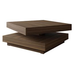 Mirjan24 Couchtisch, Nussbaum, Holzwerkstoff, Quadratisch,Quadratisch, 70x34x70 cm, Wohnzimmer, Wohnzimmertische, Couchtische