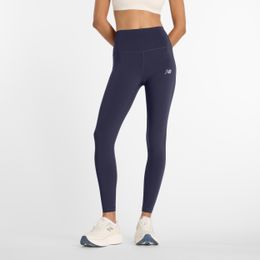 New Balance Damen Lauftights "Sleek High Rise Legging 25""boysenberry, Gr. XS, Obermaterial: 71% Polyester, 29% Elasthan, Hosen, f&uuml;r Laufen, mit