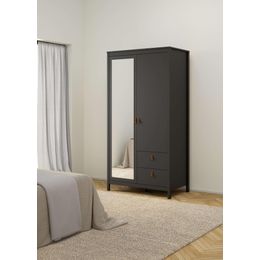 Dreht&uuml;renschrank Home Affaire, B:102,3cm H:199cm T:58,4cmschwarz, FSC-zertifizierter Holzwerkstoff, Schr&auml;nke, "Madrid, Schrank, Kleiderschrank",